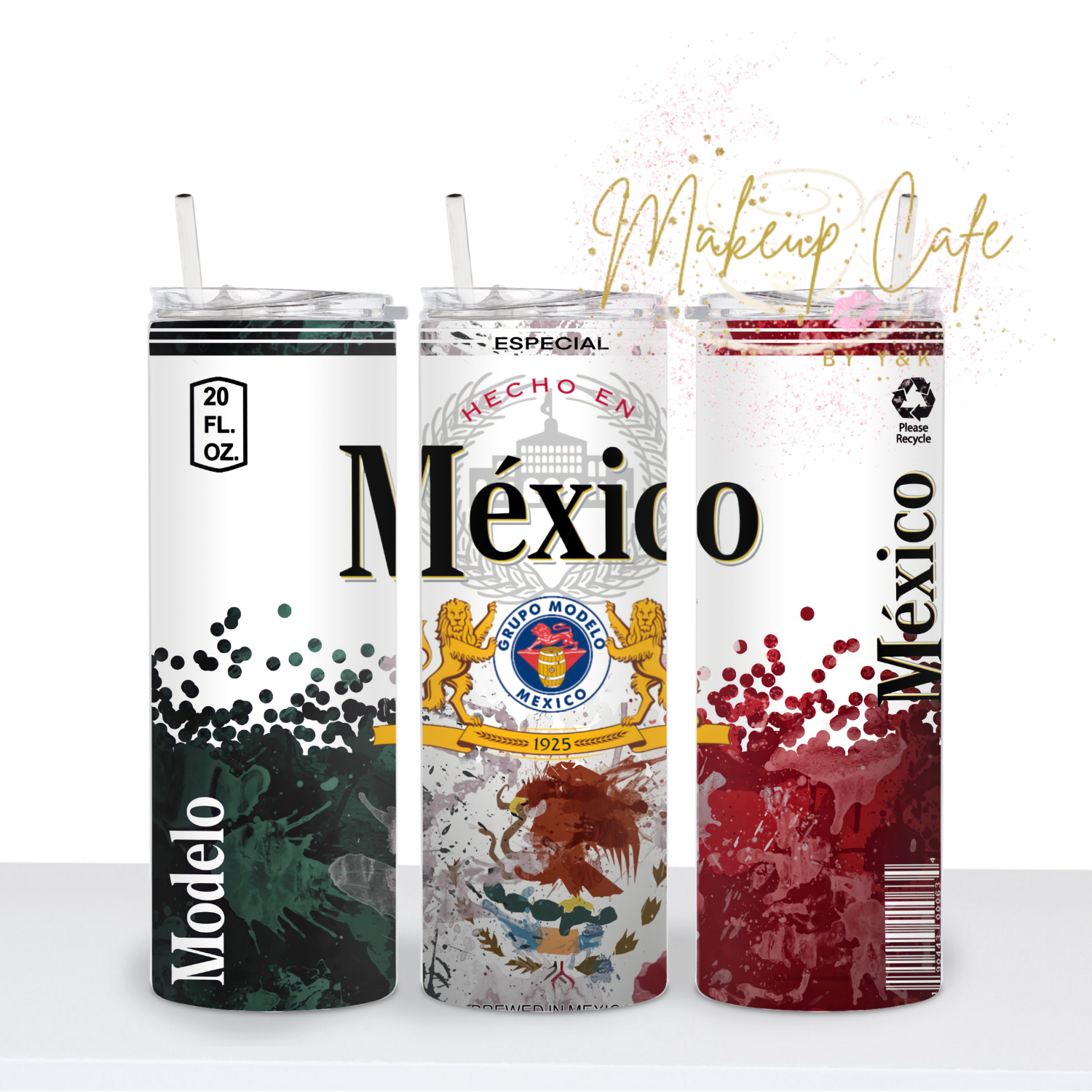 (Print Wrap) 20oz Tumbler – Makeup Cafe By Y & K